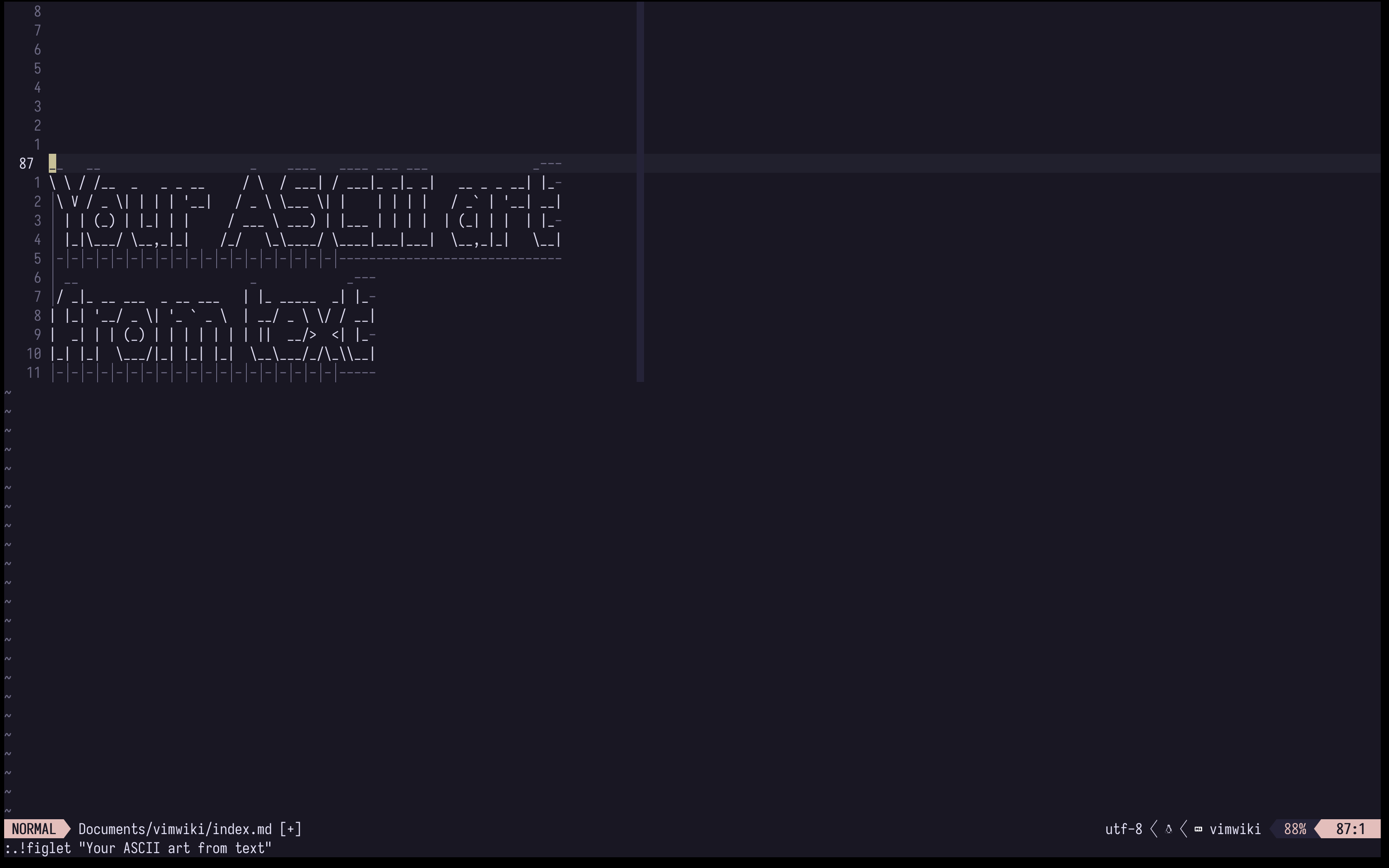How To Add Ascii Art In Any Text File In Vim Neovim Chaitanya S Blog